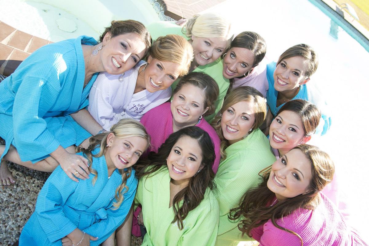 Custom Personalized Set Of 8 Waffle Robes For Bridal Party on Luulla