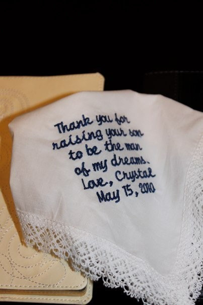 Custom Personalized Wedding Handkerchief/ Keepsake Gift on Luulla