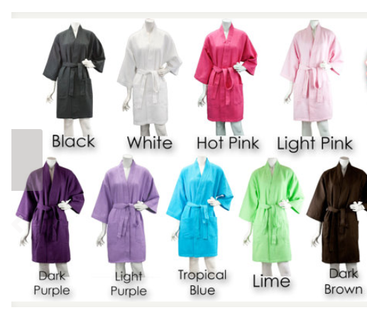 Custom Personalized Set Of 8 Waffle Robes For Bridal Party on Luulla
